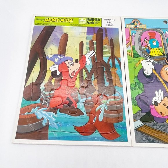 Golden | Toys | Golden Tray Puzzles Mickey Mouse Lot 2 Vintage Wizard ...